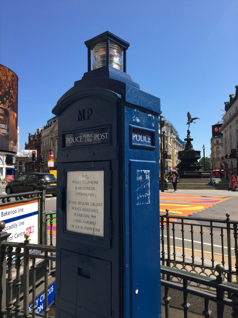 Piccadilly Circus's historic police box - Hertford Street